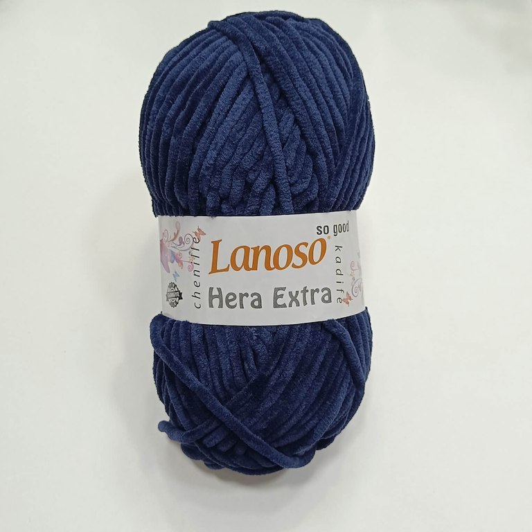 Lanoso Hera extra chenille tamno plava 958