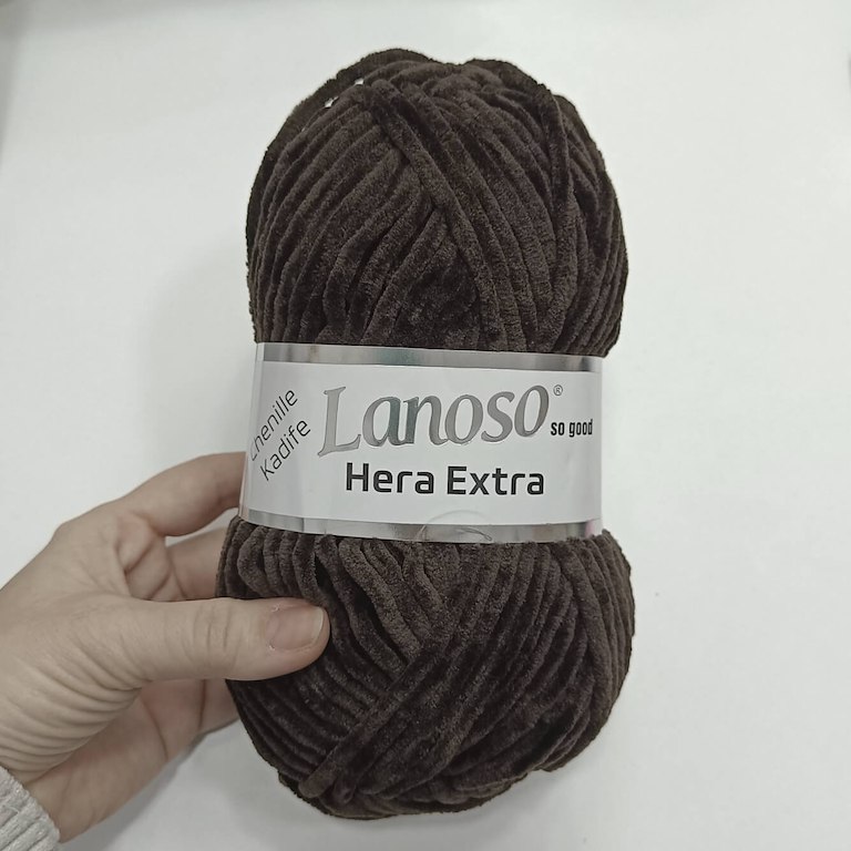 Lanoso Hera extra chenille tamno braon 926