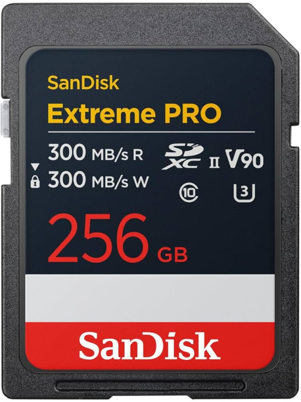 SANDISK SDXC 256GB EXTREME PRO UHS-II, V90, 300/300MB/S, 8K