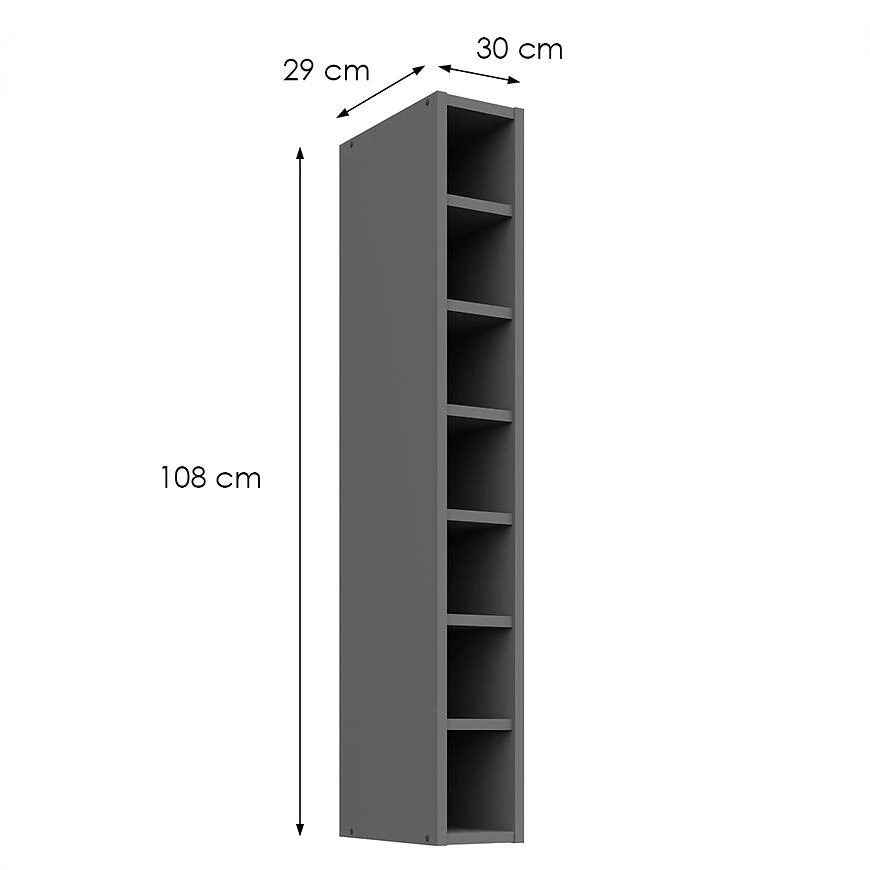 Kuhinjski ormaric 15g-108 Otvoreni antracit