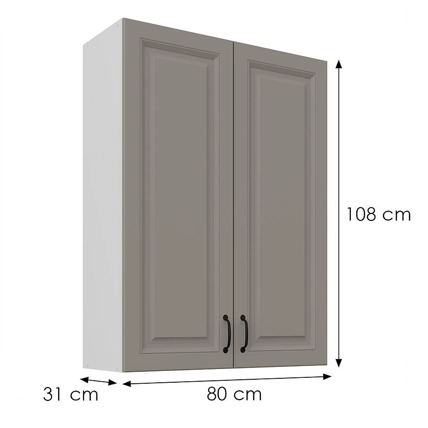 Stilo kuhinjski ormaric glineno siva/bela 80G-108 2F