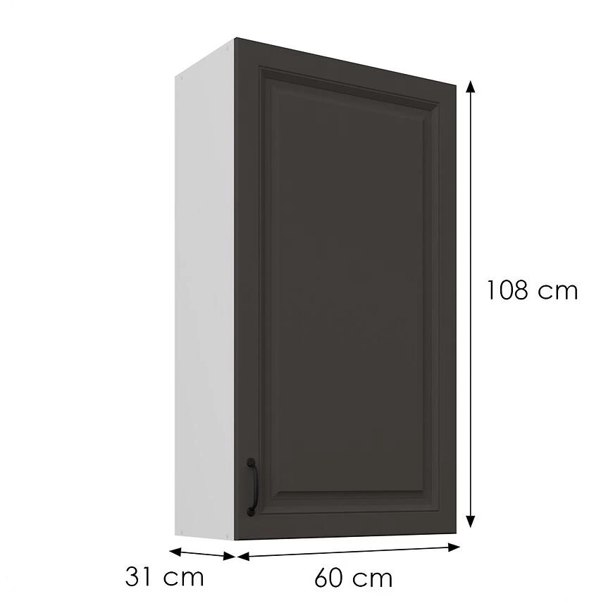 Stilo kuhinjski ormaric, grafit mat/beli 60G-108 1F