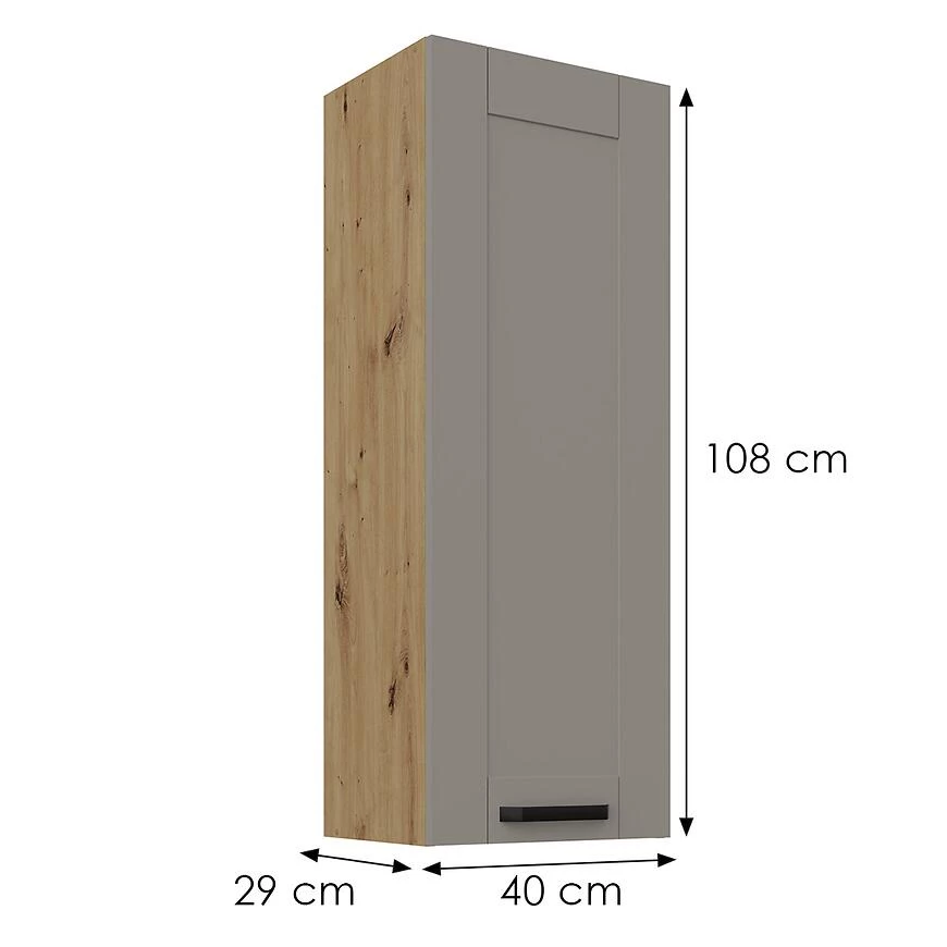 Luna glineno sivi/zanatski kuhinjski ormaric 40G-108 1F