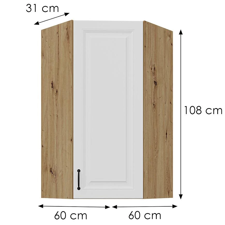 Stilo kuhinjski ormaric beli/artisan 60x60 GN-108 1F (45°)