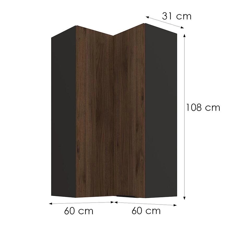 Kuhinjski ormaric Monca, okapi orah, 60x60 GN-108 2F (90°)