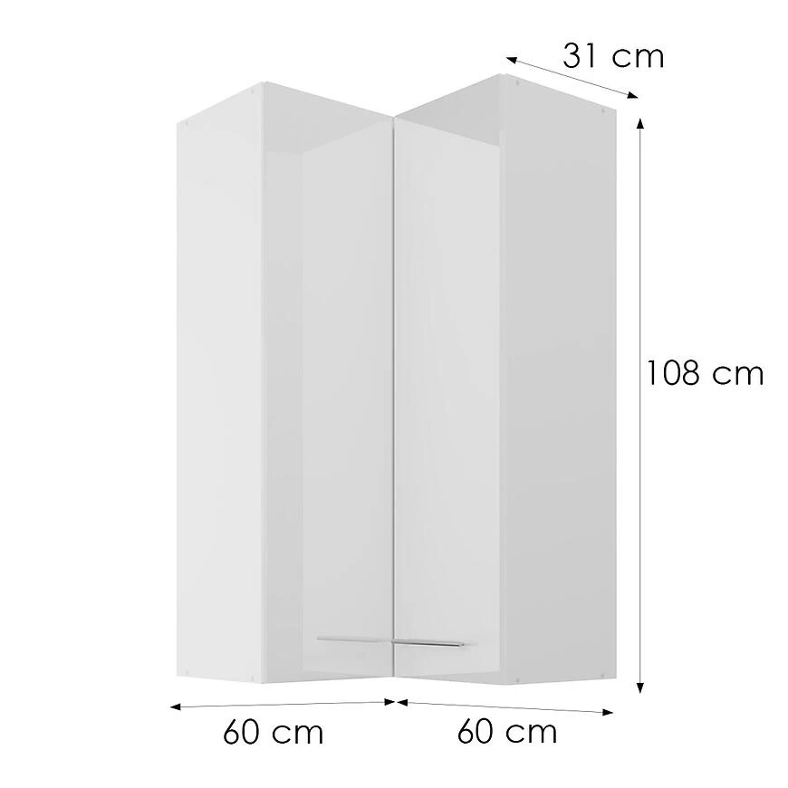 Lara kuhinjski ormaric beli 60x60 GN-108 2F (90°)