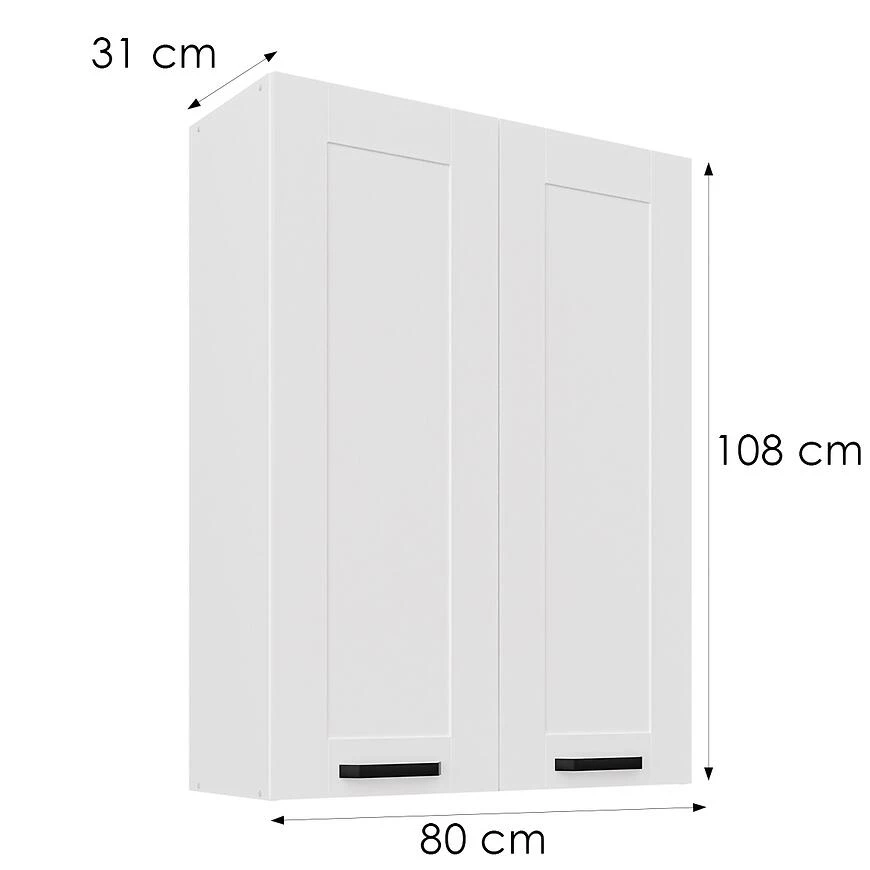 Luna kuhinjski ormaric mat bela/bela 80G-108 2F
