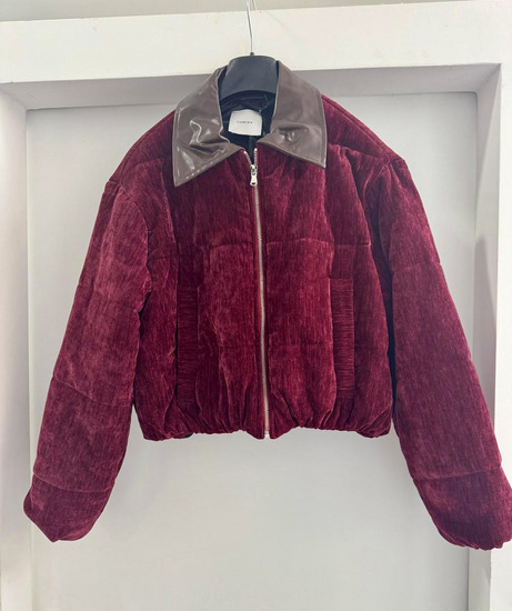 LUMINA Fashion Red Bomber Jacket - NOVO