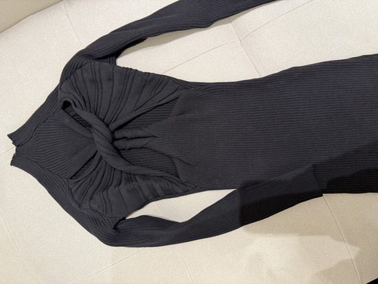 Mini knit crna haljina