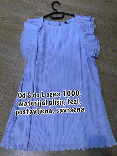 Lavanda plisirana haljina