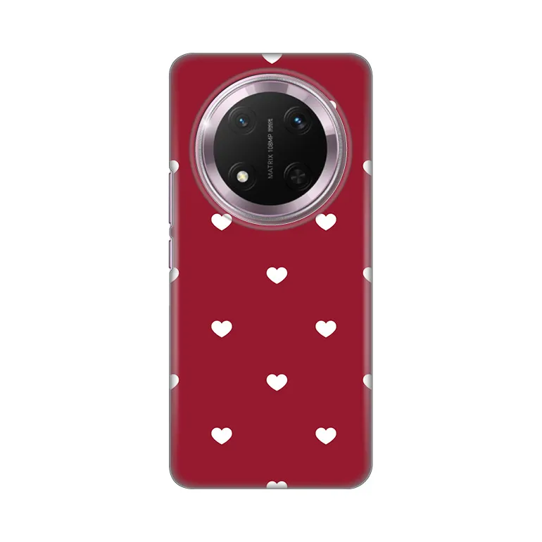 Maska Silikonska Print Skin za Honor Magic 7 Lite Burgundy Hearts