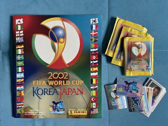 Koreja-Japan 2002 - prazan album, 4 kesice i 27 slicica