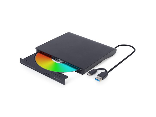 DVD-USB-031 Gembird eksterni USB 3.1 CD/DVD drive Citac-rezac, USB + USB-C, black