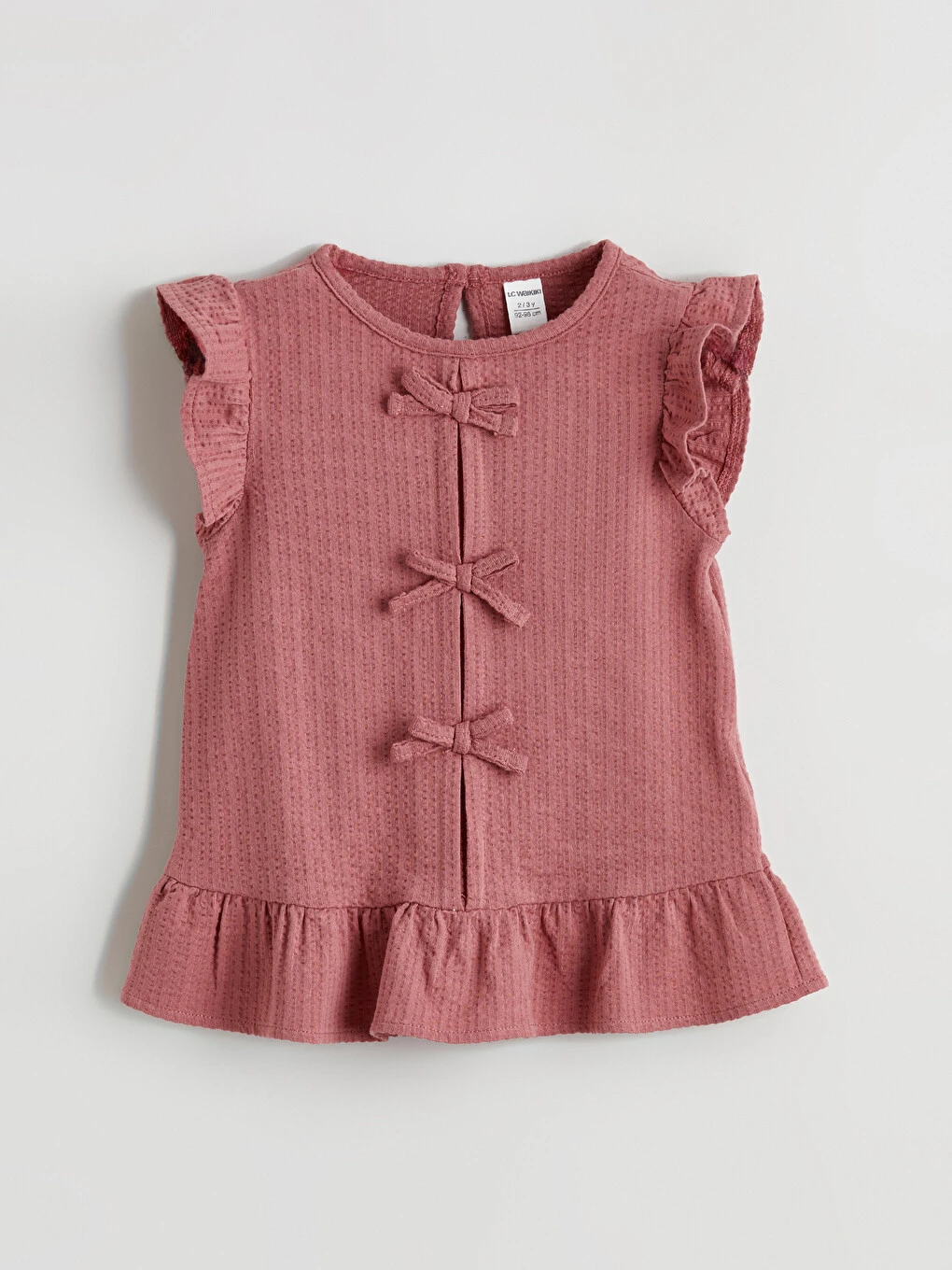LCW Kids Devojačka Bluza I Šorts Komplet Sa Mašnom