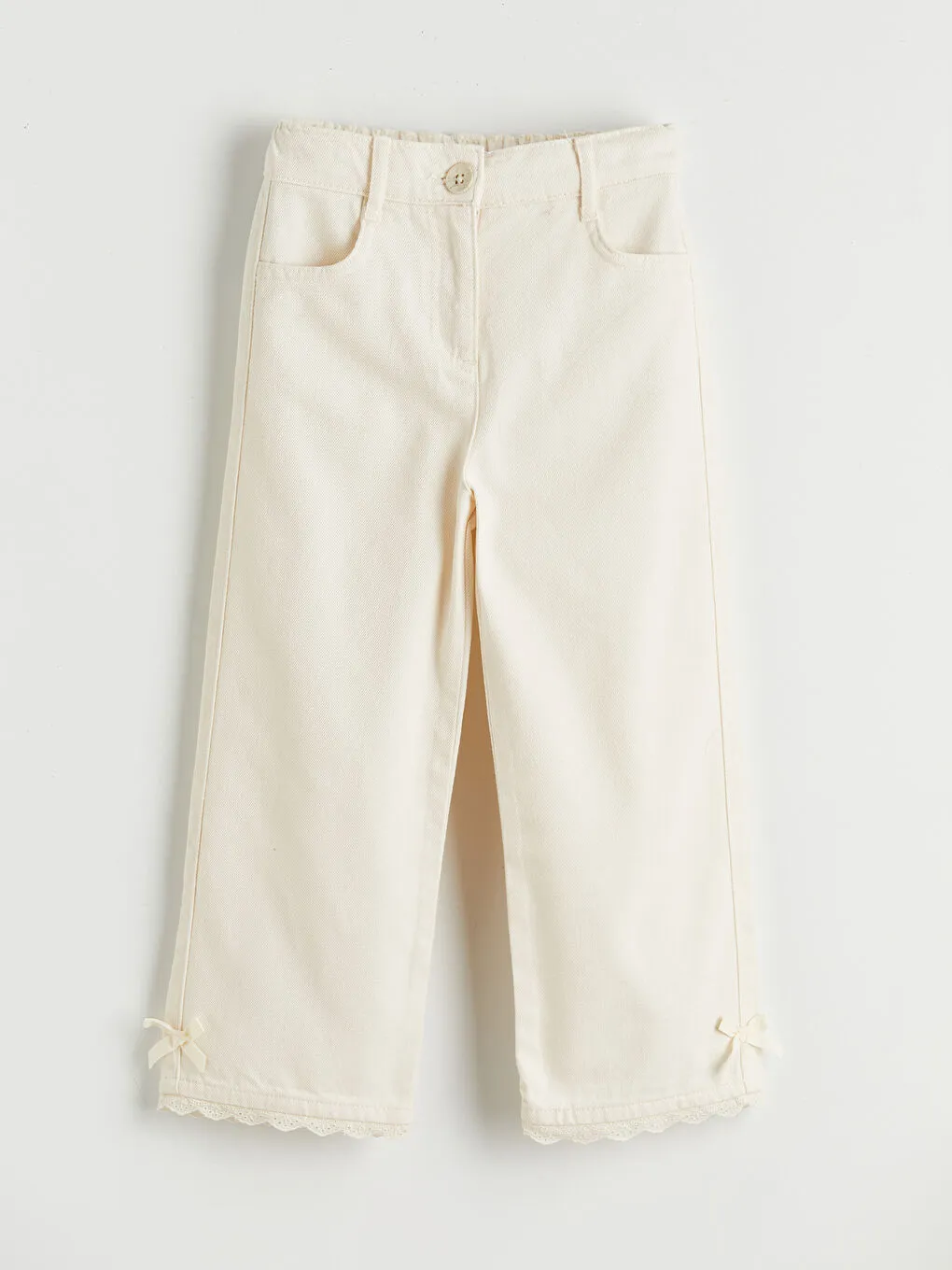 LCW Kids Devojačke Pantalone Od Gabardina Sa Detaljem Mašne