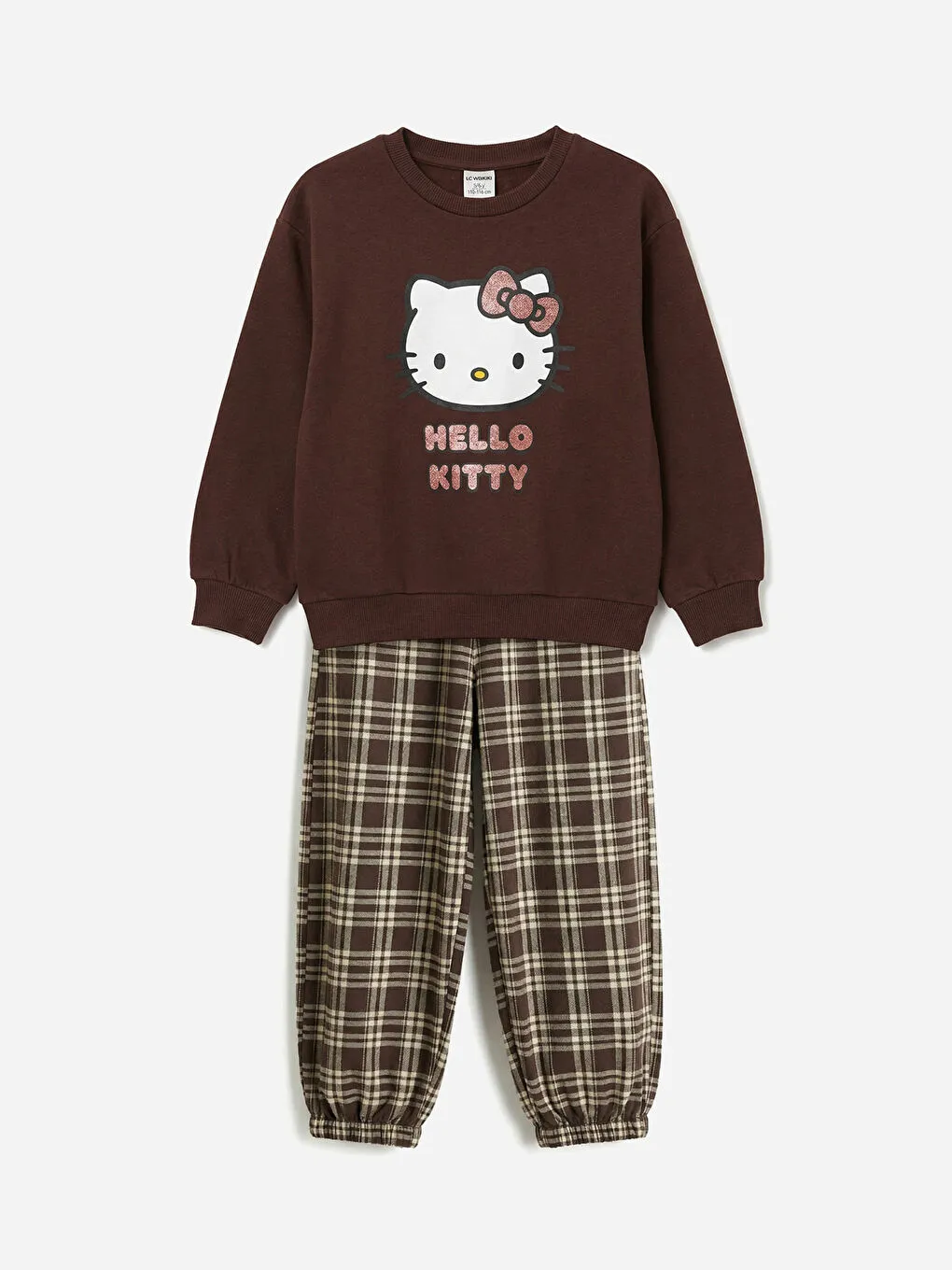 LCW Kids Hello Kitty Štampana Dukserica I Pantalone Za Devojčice