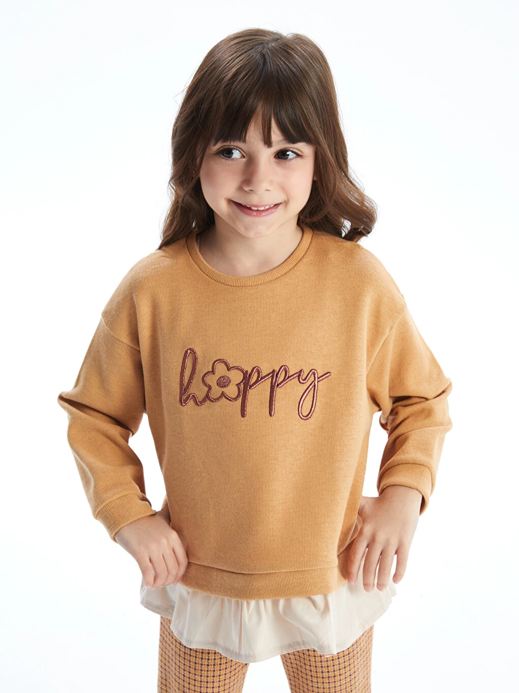 LCW Kids Okrugli Izrez Vezeni Komplet Dukserice I Helanki Za Devojčice, 2 Pakovanja