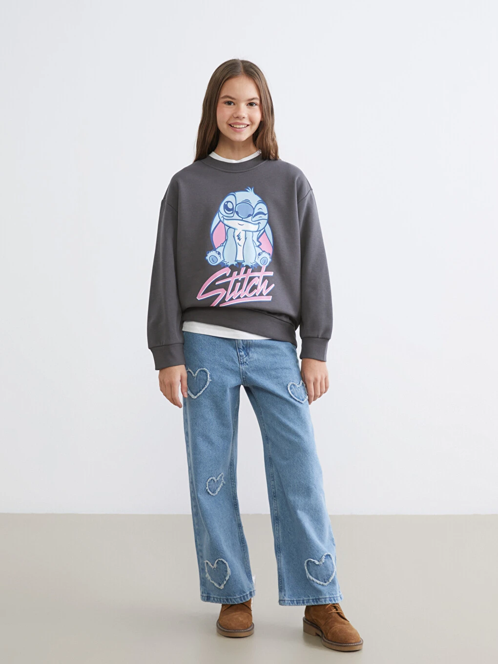 LCW Kids Stitch Štampana Dečji Debela Dukserica