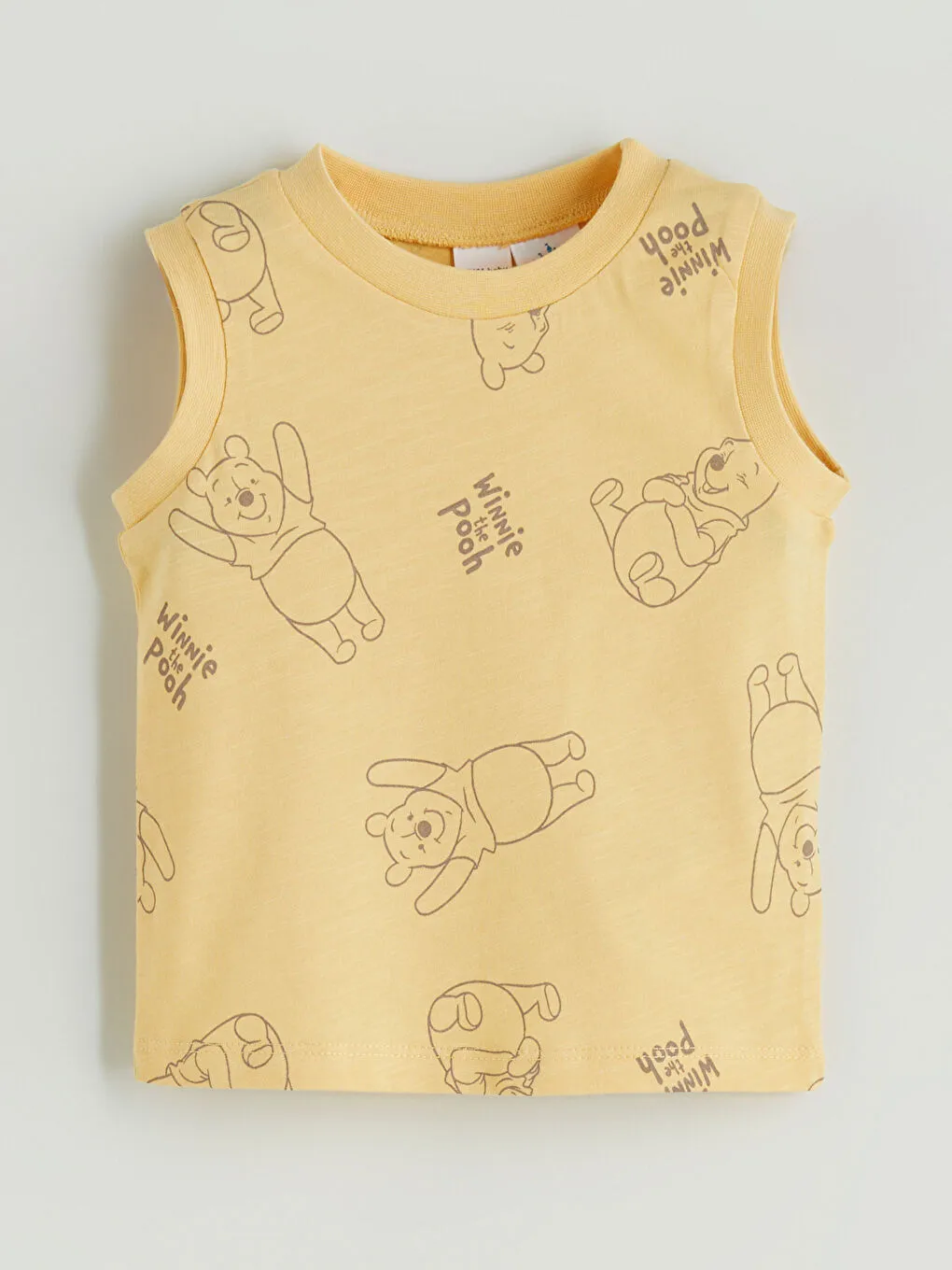 LCW baby Winnie The Pooh Štampane Majice Bez Rukava Za Bebe Dečake, 2-pakovanje