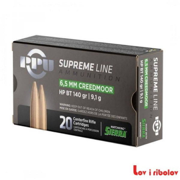 Metak PPU 6.5 Creedmoor HP BT 9.1g Supreme Line