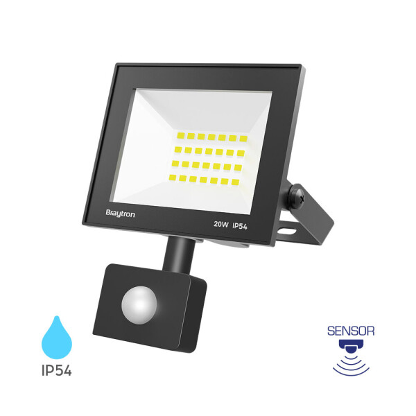 BRAYTRON Led reflektor BRY-FLOOD-CF-20W-BLC-6500K-SNS-IP54