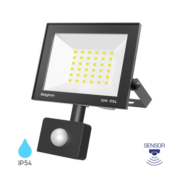 BRAYTRON Led reflektor BRY-FLOOD-CF-30W-BLC-6500K-SNS-IP54
