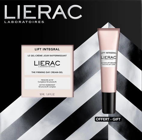 Lierac Set Lift Integral Dnevna Gel-krema, 50 ml + Krema za zonu oko očiju, 15 ml GRATIS