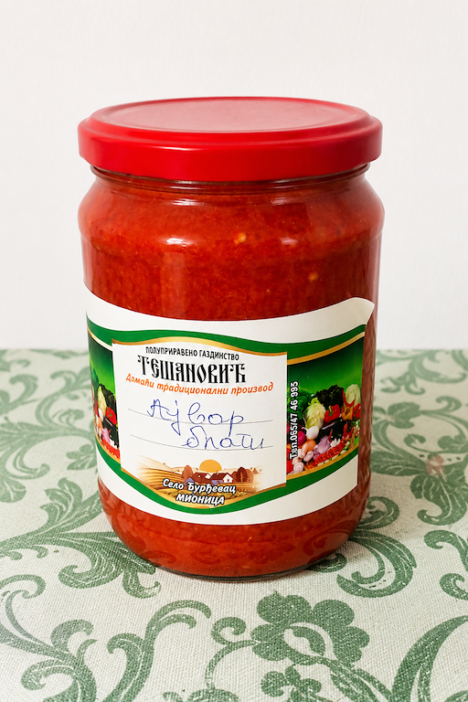 Ajvar blagi 720gr, gazdinstvo Goce Tešanović