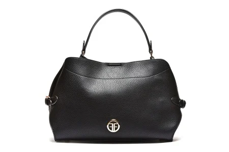 T012607BLK – Crna klasična trapez tote torba