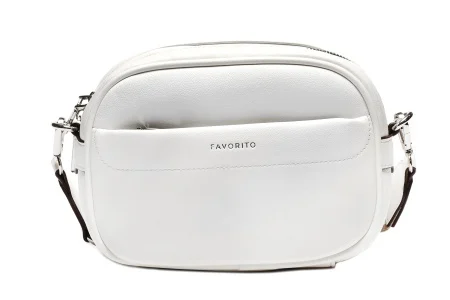 T012623WHT - Bela svakodnevna crossbody torba sa praktičnim džepovima