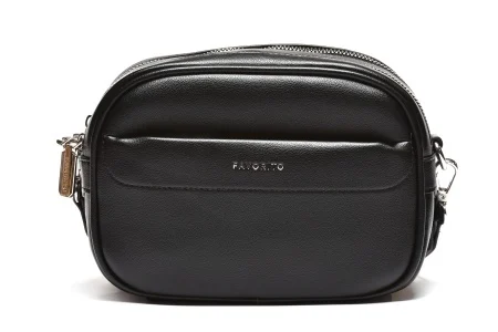 T012623BLK - Crna svakodnevna crossbody torba sa praktičnim džepovima