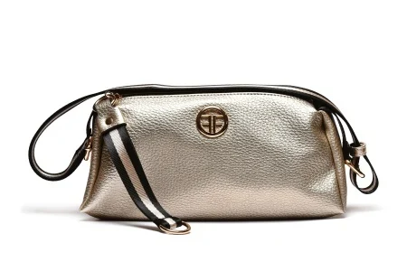 T012617GLD – Zlatna mekana crossbody torba sa rajsferšlusom