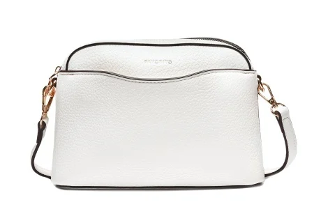 T012615WHT – Bela klasična crossbody torba sa rajsferšlusom