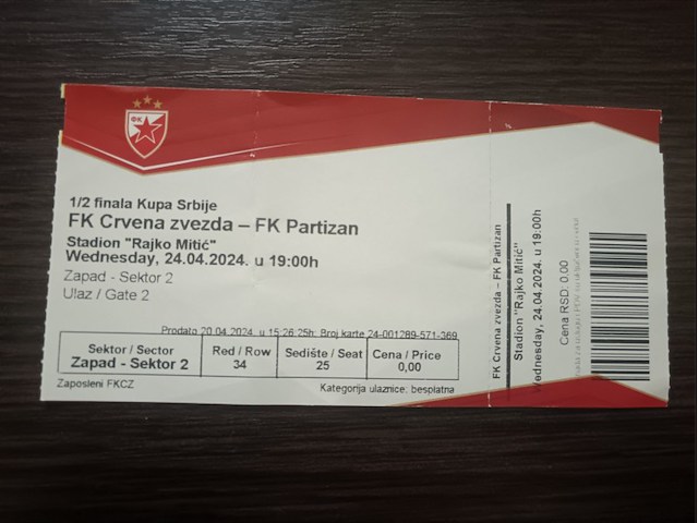 Crvena zvezda-Partizan 24. 4.2024