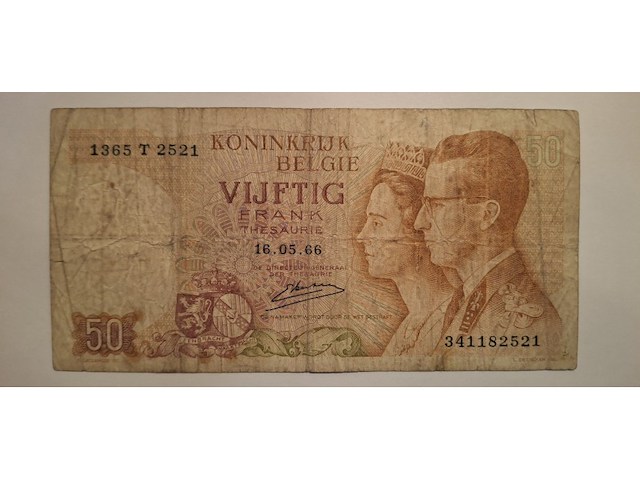 50 franaka 1966 BELGIJA