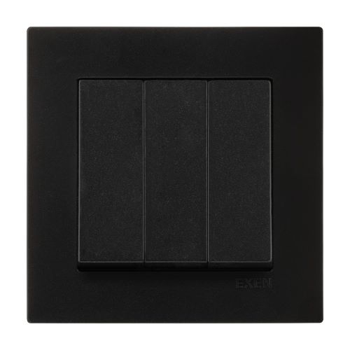 EXEN KAREL 200-141402-213 METALIC BLACK OBICAN PREKIDAC 3X10A
