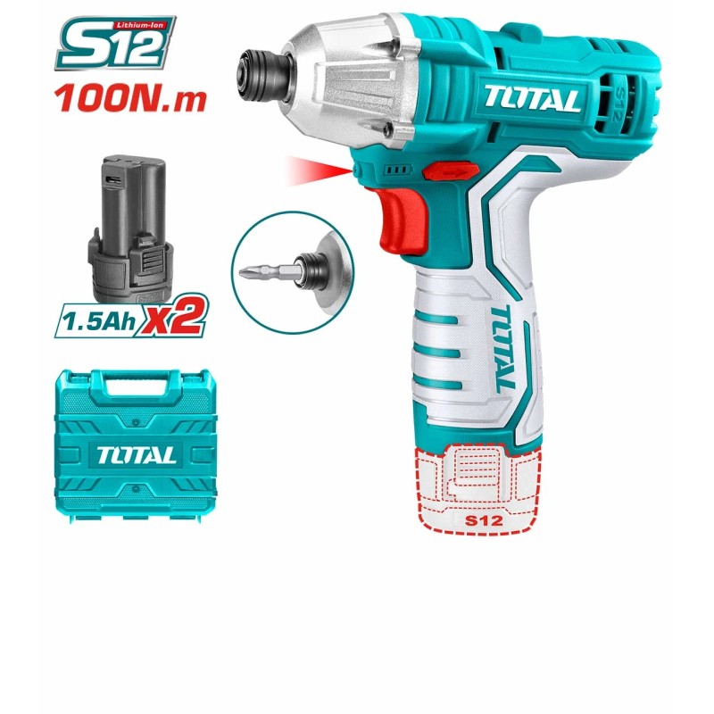 Akumulatorski udarni odvijač 100Nm TOTAL TIRLI1201