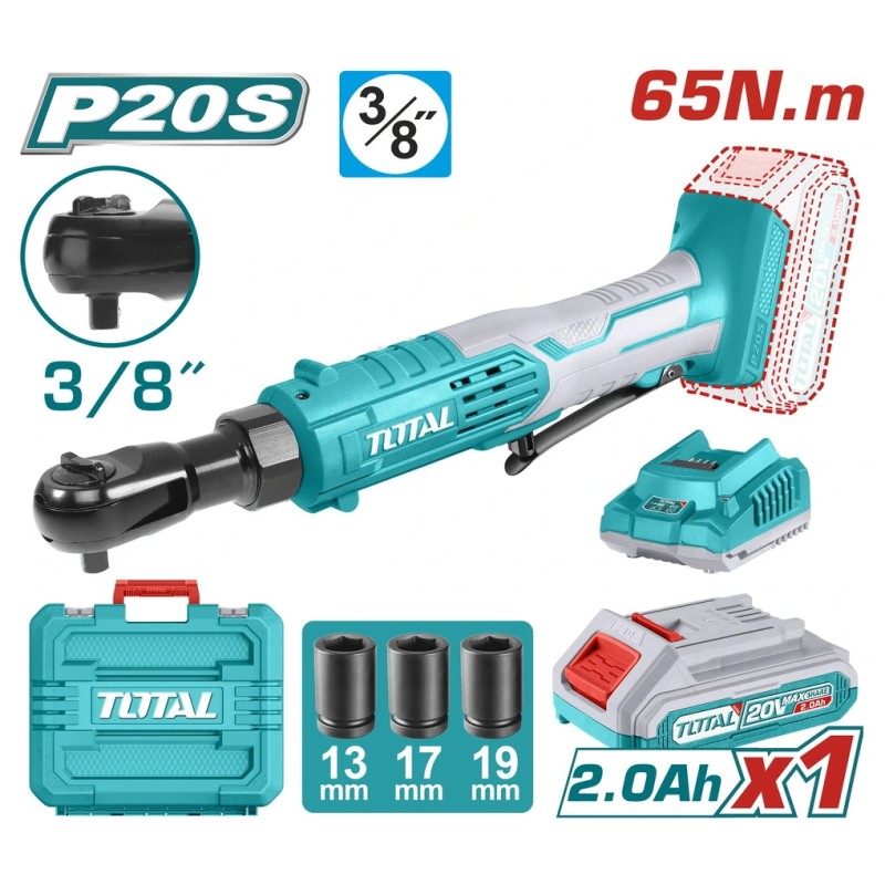 Akumulatorska račna 3/8" 65Nm TOTAL TDRLI2060152