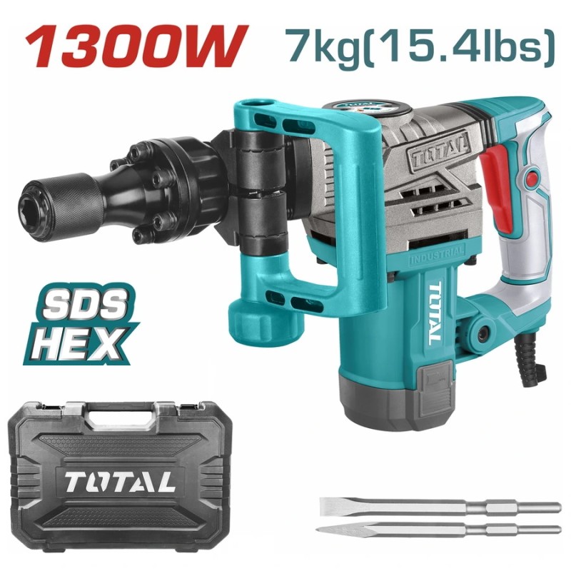 Čekić za rušenje 1300W 20J SDS HEX TOTAL TH2130016
