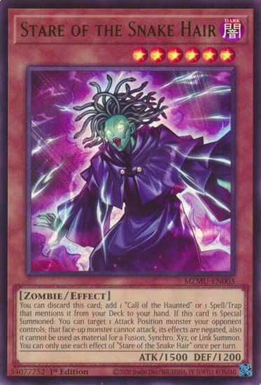 Stare of the Snake Hair - MZMU-EN003 - Ultra Rare 1st Edition
