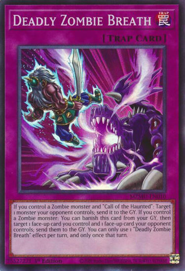 Deadly Zombie Breath - MZMU-EN010 - Super Rare 1st Edition