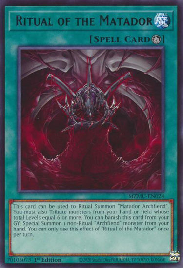 Ritual of the Matador - MZMU-EN024 - Rare 1st Edition