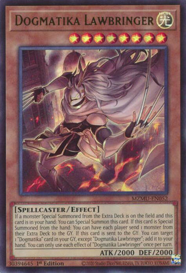 Dogmatika Lawbringer - MZMU-EN052 - Ultra Rare 1st Edition