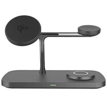 T255 QI2 3-IN-1 MAGNETIC WIRELESS CHARGER 15W - BLACK
