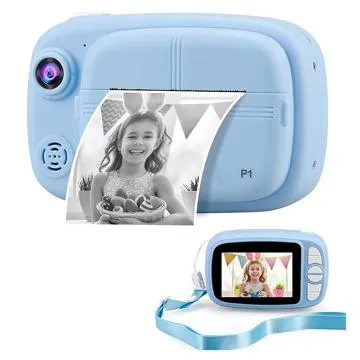 DIGITALNA INSTANT KAMERA ZA DECU SA 32GB MEMORIJSKOM KARTICOM (BULK ZADOVOLJAVAJUĆE STANJE) - PLAVA