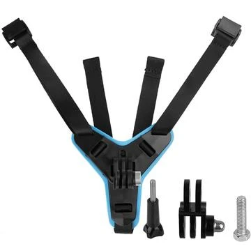 4-IN-1 MOTORCYCLE HELMET CHIN MOUNT FOR GOPRO - BLUE