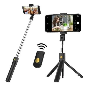 SELFIESHOW K07 3-IN-1 BLUETOOTH SELFIE STICK, TRIPOD & REMOTE CONTROL - BLACK