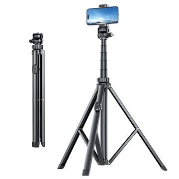 T01 PORTABLE TRIPOD & SELFIE STICK - 1.8 M - BLACK