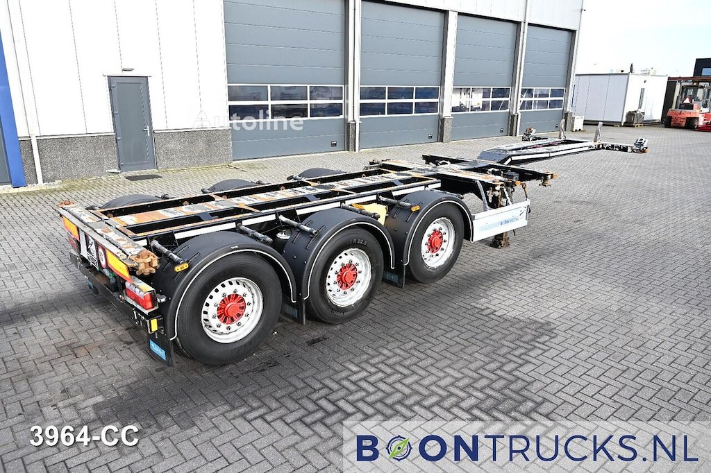 D-Tec FLEXITRAILER | 2x20-30-40-45ft * BPW/DISC * 2x EXTENDABLE * LIFT poluprikolica za prevoz kontejnera