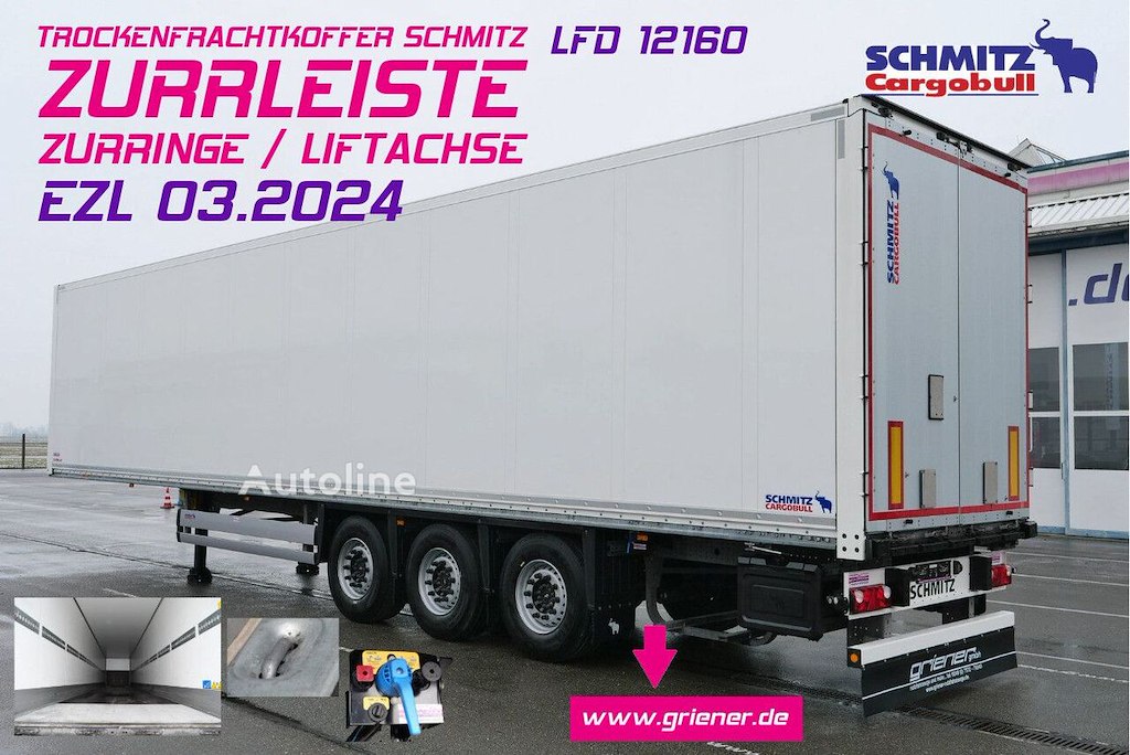Schmitz Cargobull SKO/SBO 24 ZURRLEISTE / ZURRINGE / LIFTACHSE furgon poluprikolica